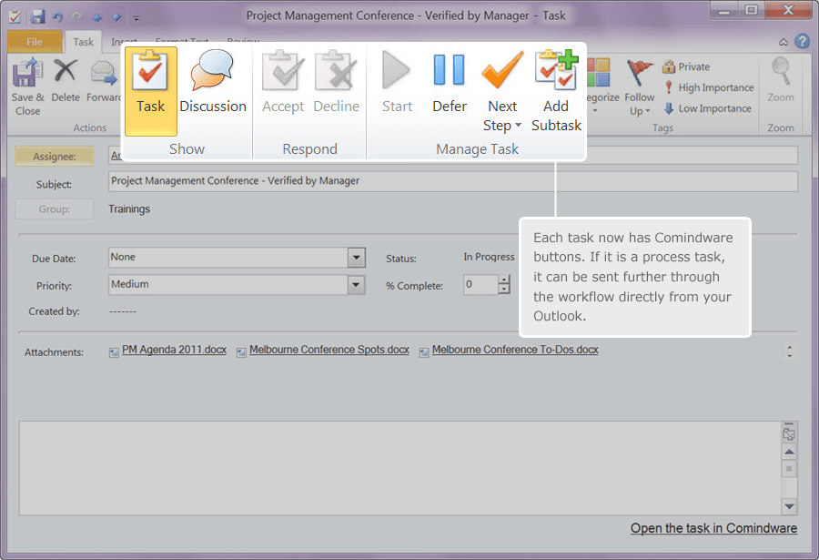 Turn your Microsoft Outlook into Effective Workflow System