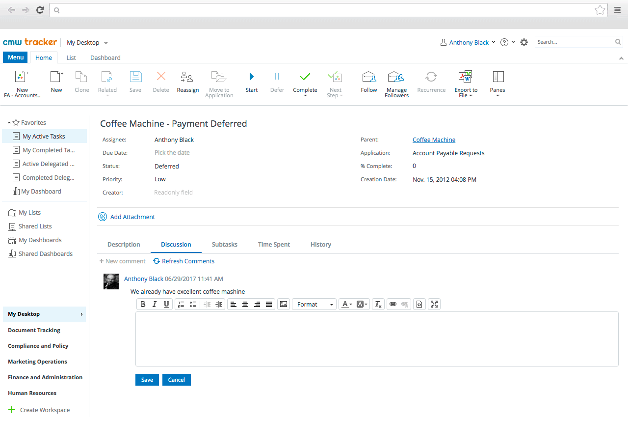 Online Task Management Software - CMW Lab